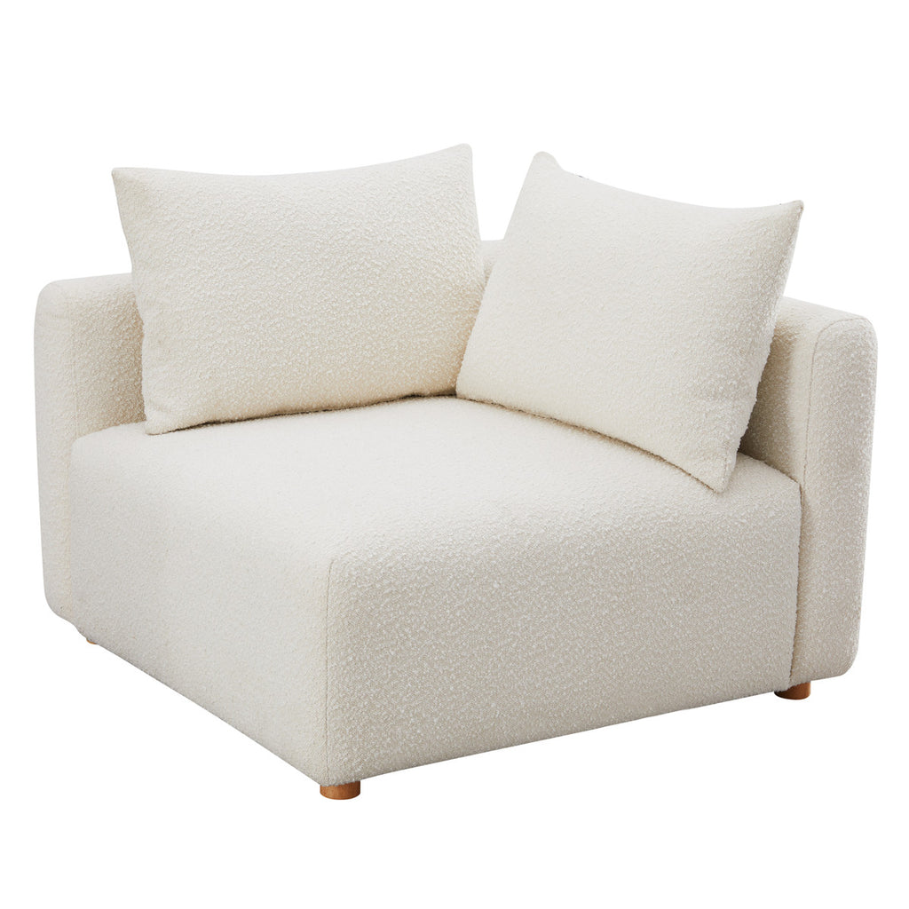 Karsyn Cream Boucle Modular Corner Chair – Deborah l kerbel