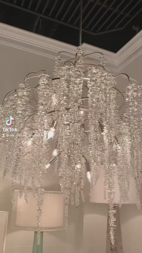 Aries Cascading Crystal Chandelier - Luxury Living Collection – Deborah ...