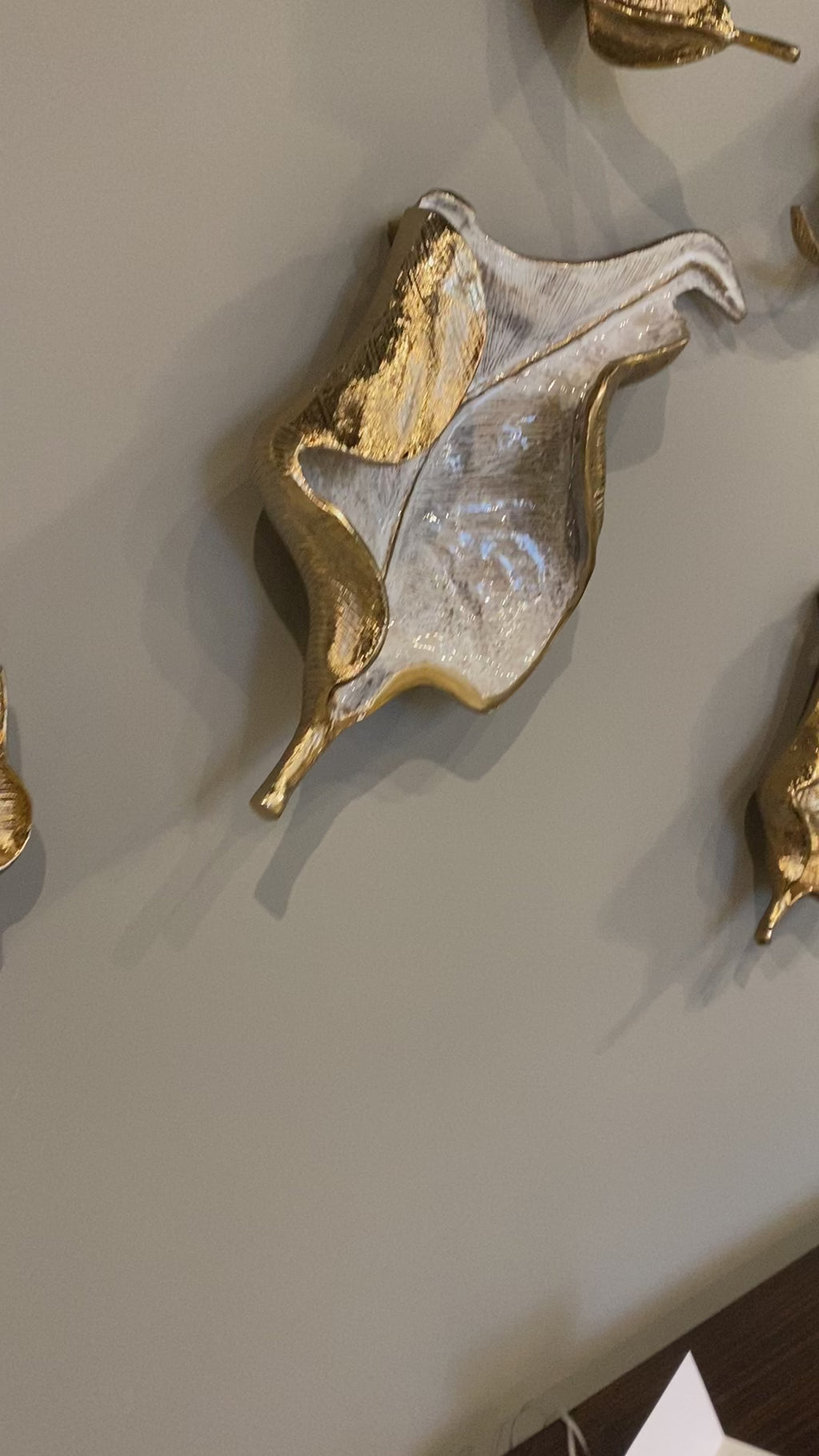 Abree Curling Leaves Wall Sculpture (Set of Five) - Luxury Living Coll ...