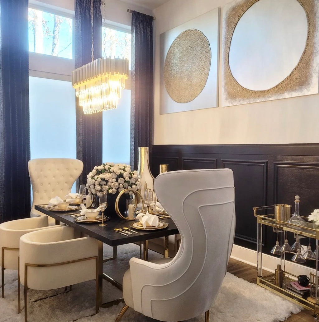 Banu Cream Velvet Wingback Chair - Luxury Living Collection – Deborah l ...